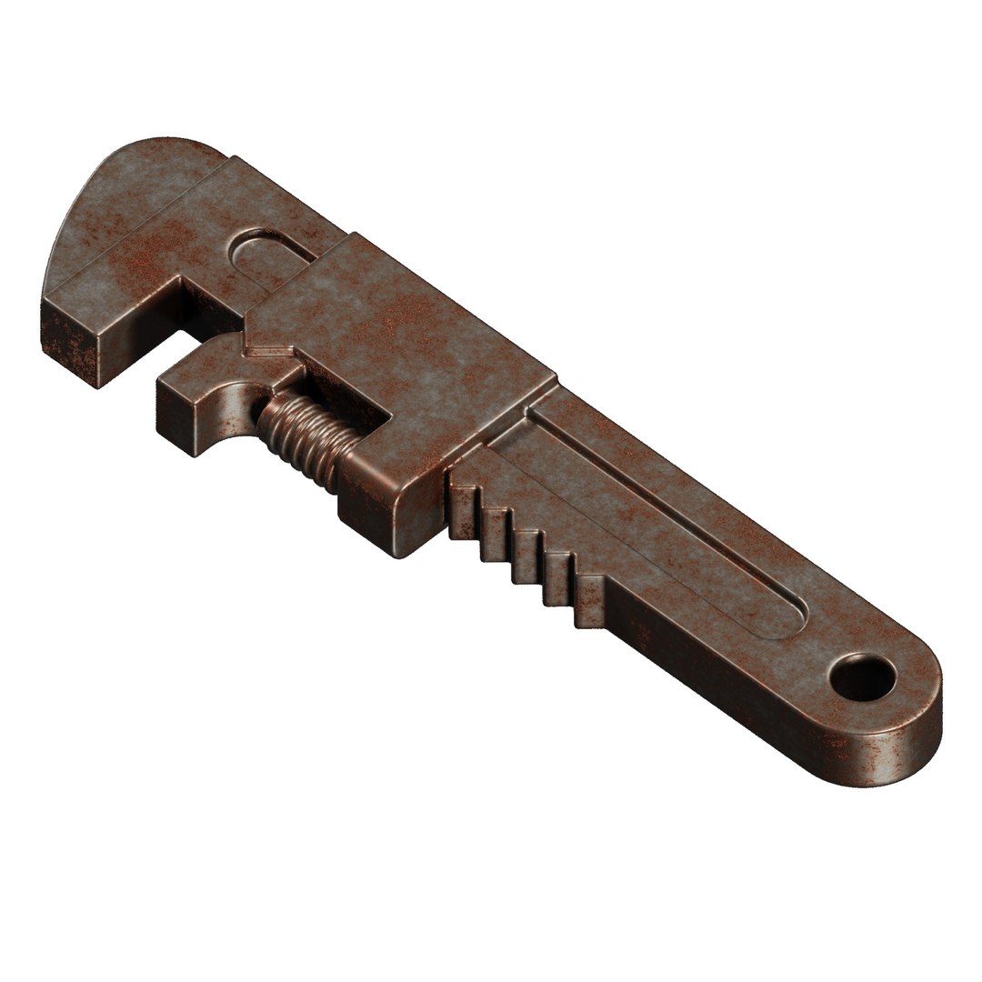 Rusty Wrench 3D - TurboSquid 2141603