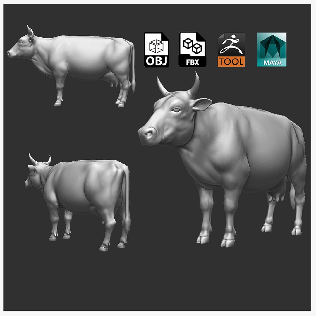 Cow 3D model - TurboSquid 2089408