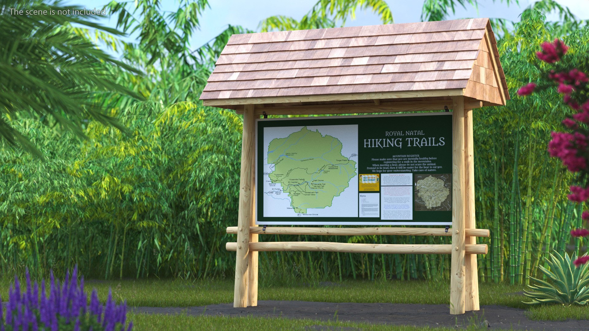 Hiking Information Board New 3D Model - TurboSquid 1953248