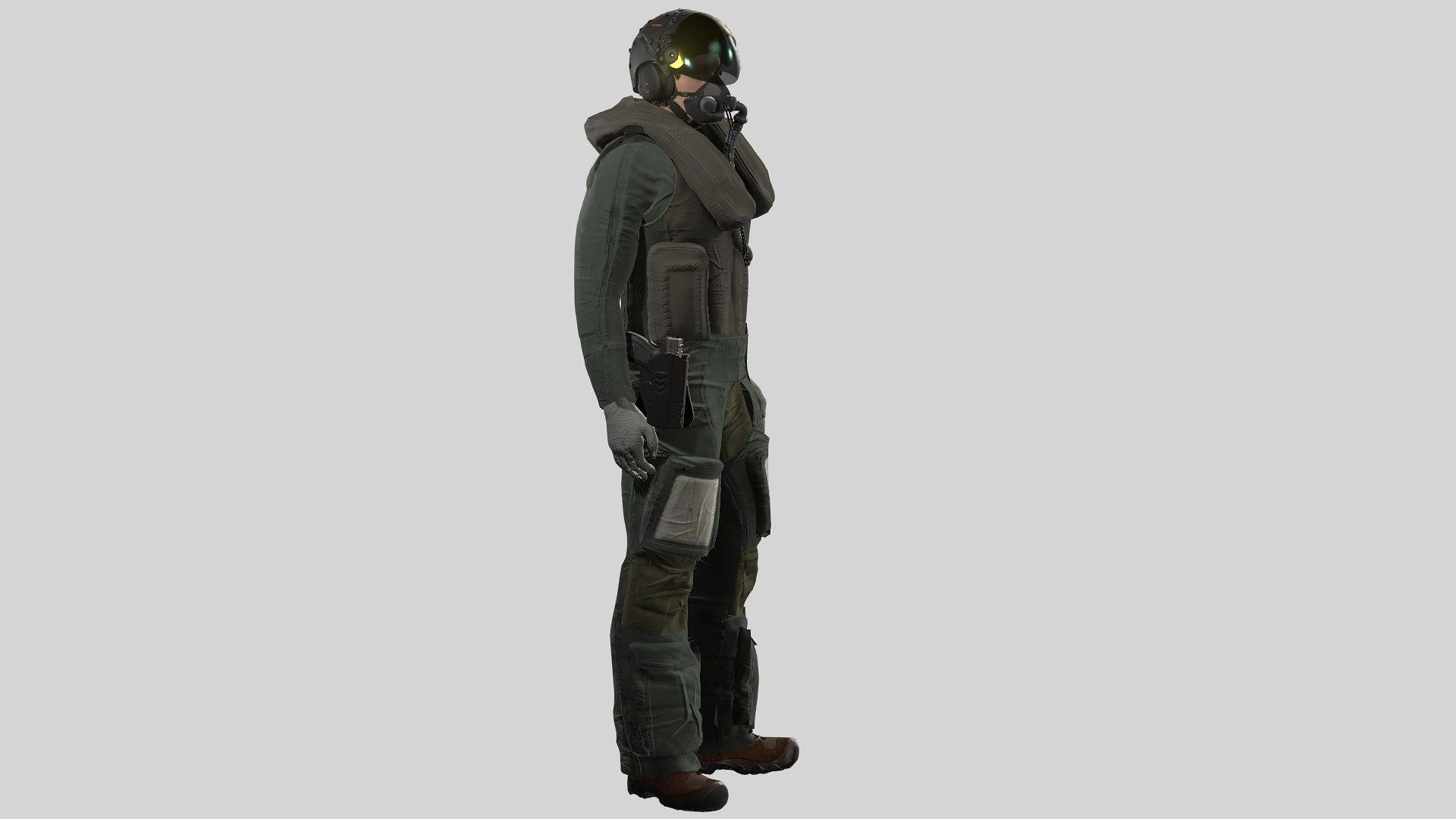 Jet Fighter Pilot 3D Model - TurboSquid 2046935