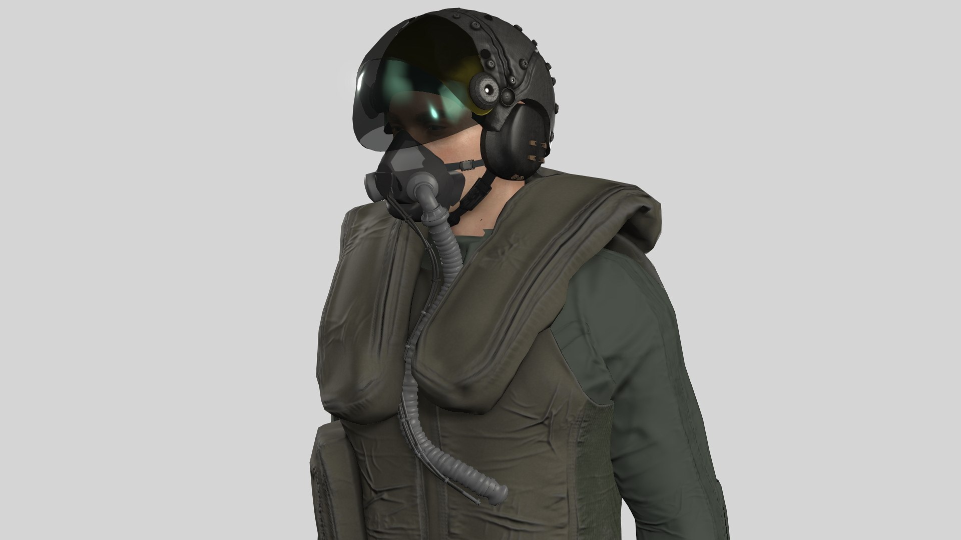 Jet Fighter Pilot 3D Model - TurboSquid 2046935