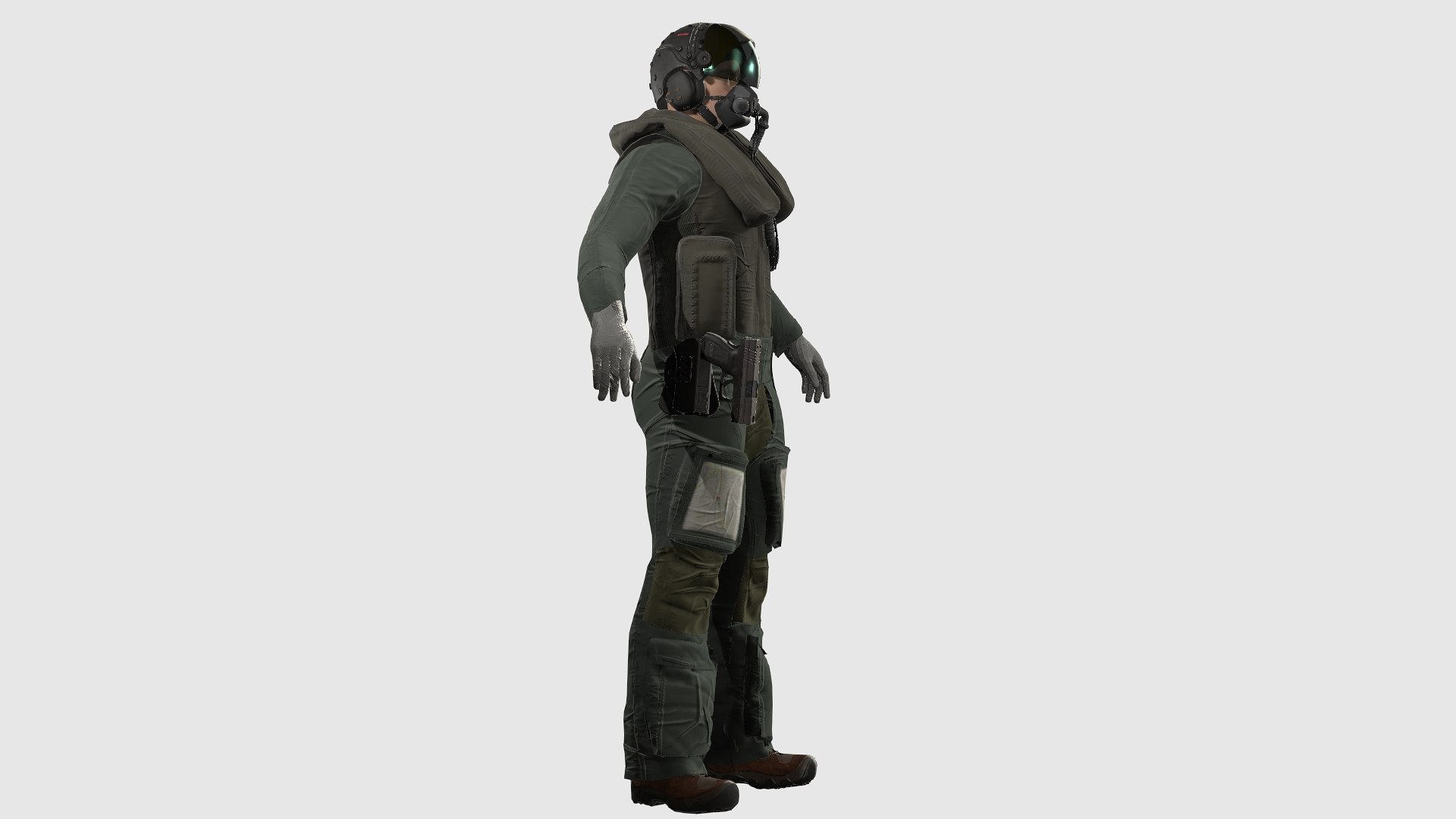 Jet Fighter Pilot 3D Model - TurboSquid 2046935