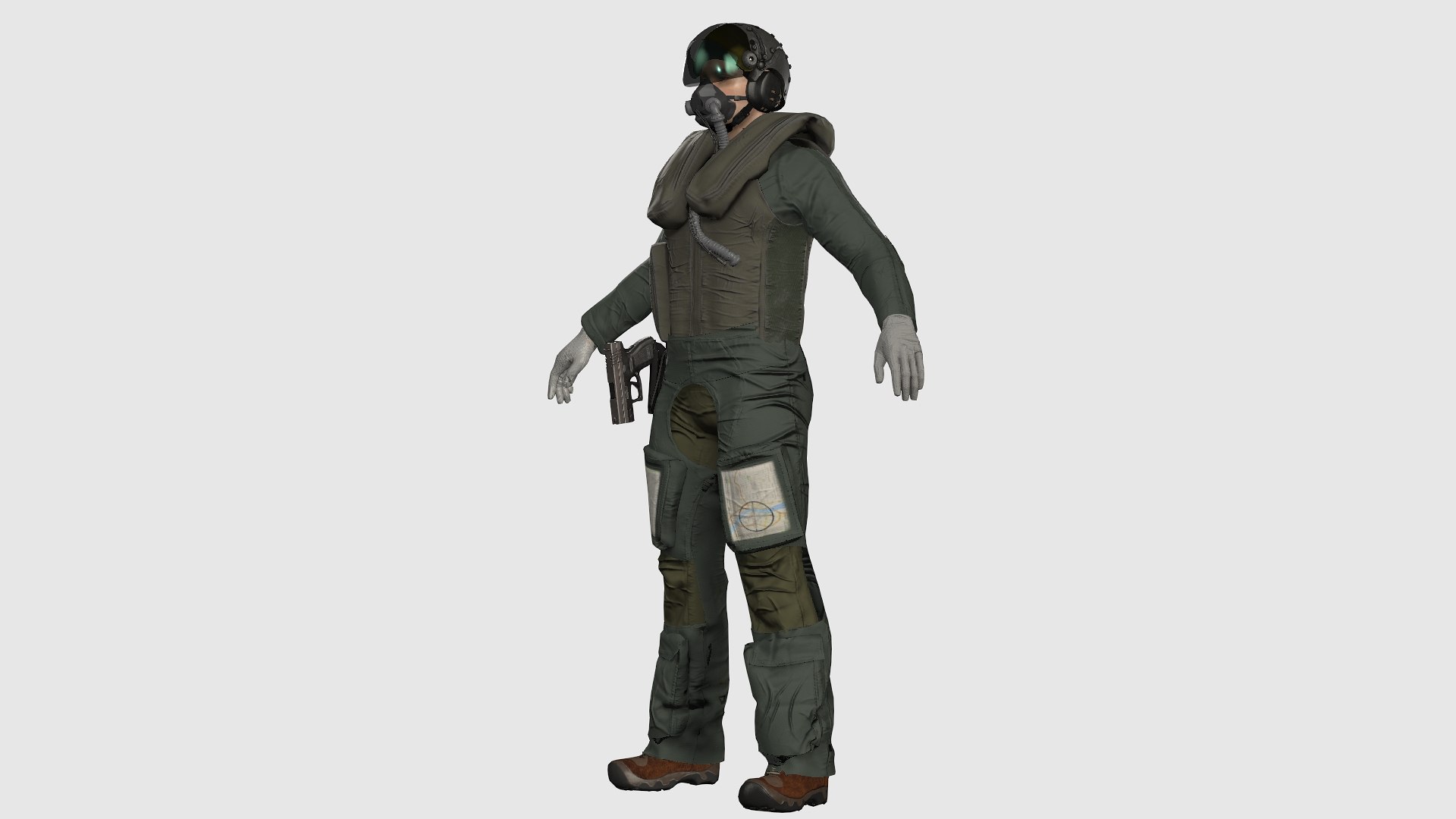 Jet Fighter Pilot 3D Model - TurboSquid 2046935
