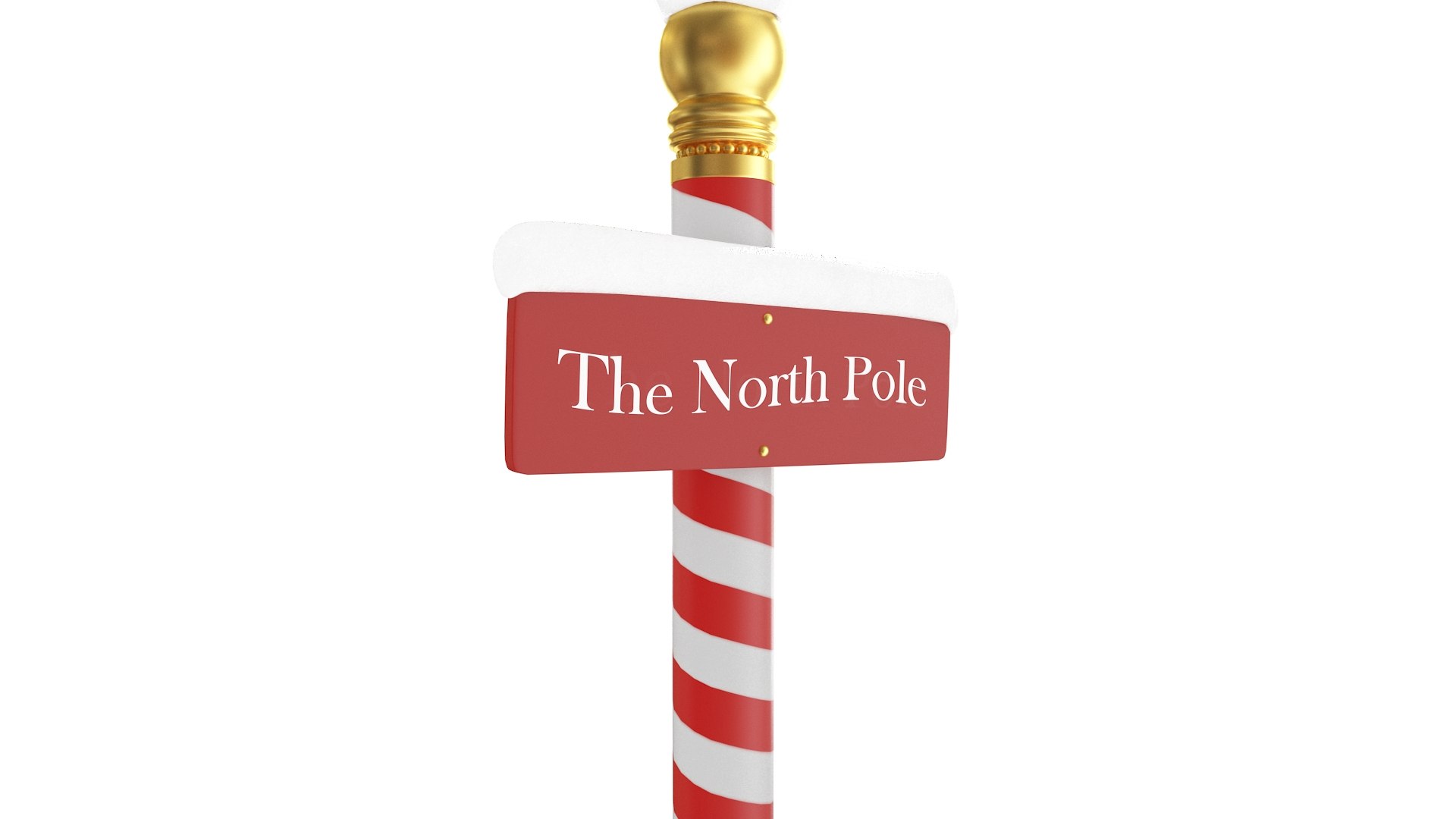 North Pole Sign 3D - TurboSquid 1995376