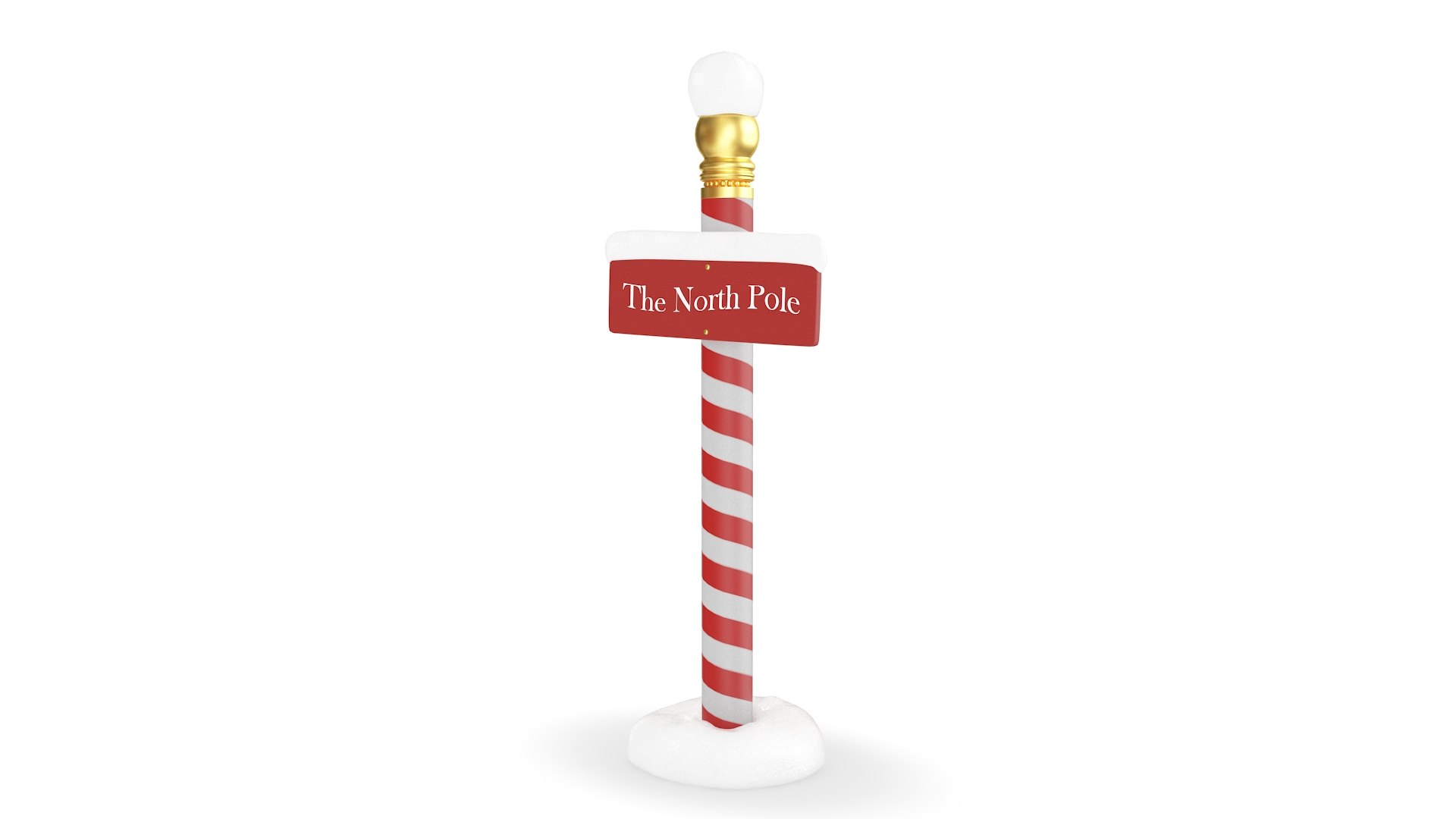 North Pole Sign 3D - TurboSquid 1995376