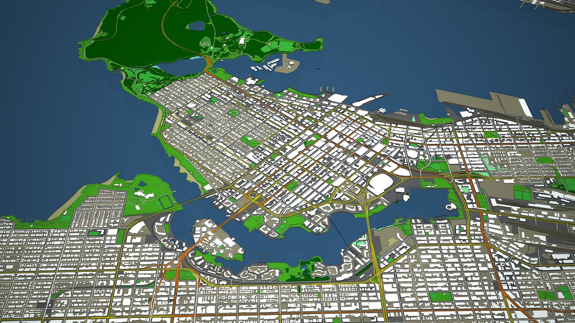 Vancouver Cityscape Model - TurboSquid 1498133