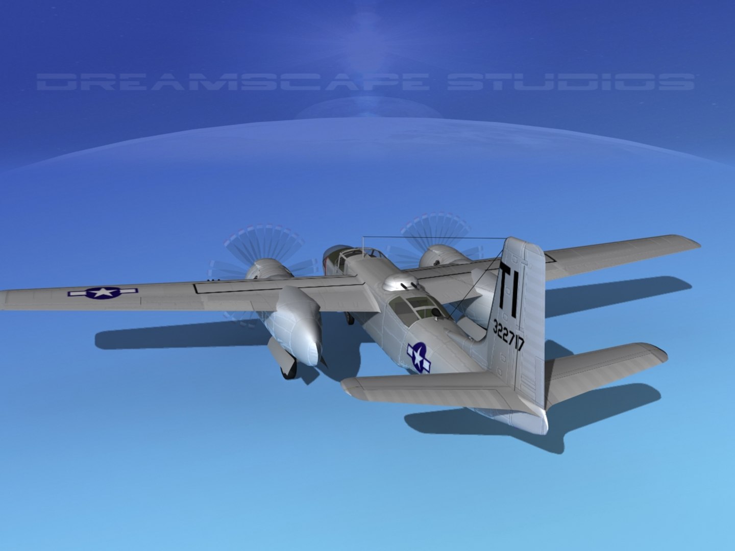 Douglas A-26c A-26 Bomber 3d 3ds