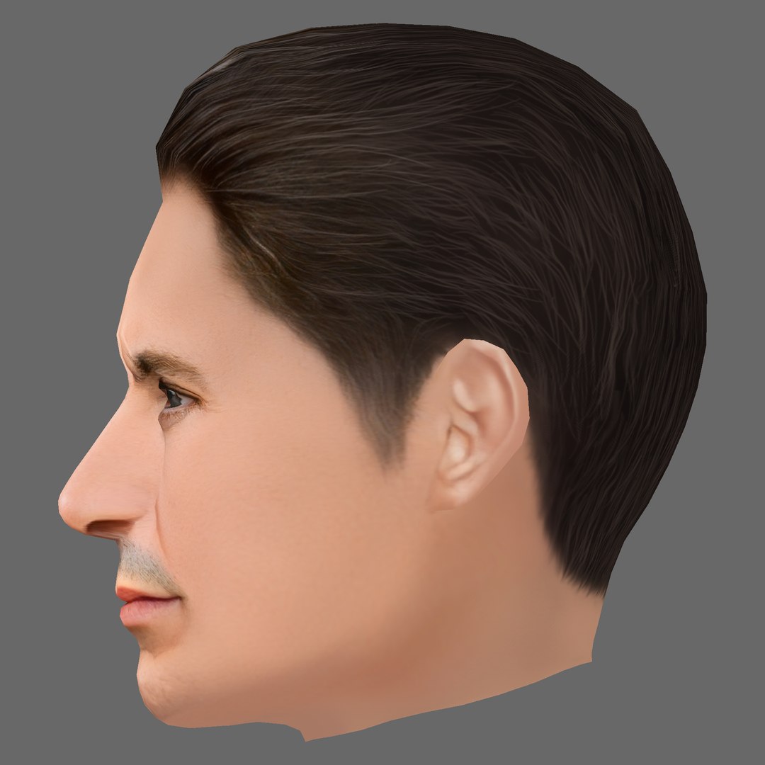Robert Downey Jr Head - Low Poly Head For Game 3D Model - TurboSquid ...