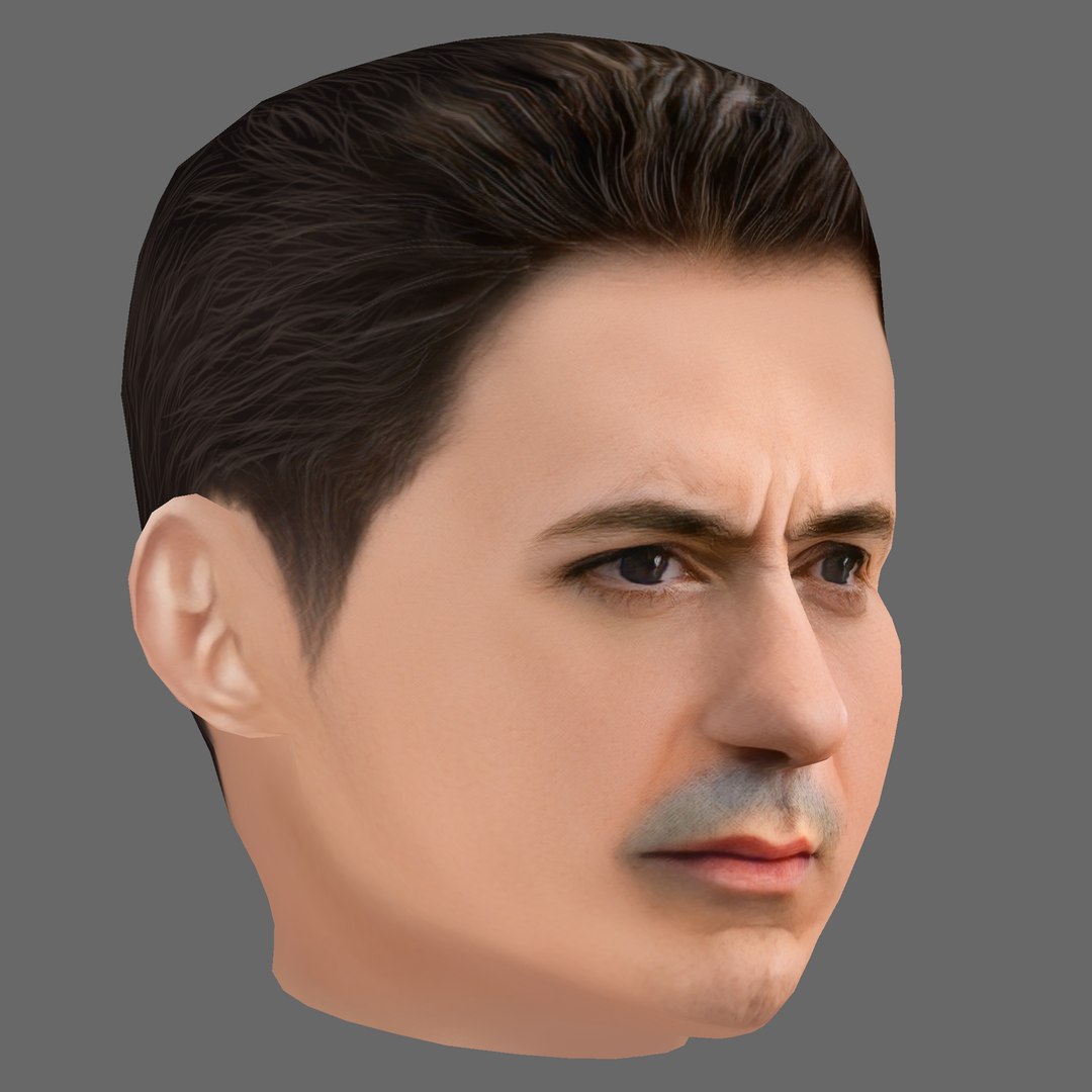 Robert Downey Jr Head - Low Poly Head For Game 3D Model - TurboSquid ...