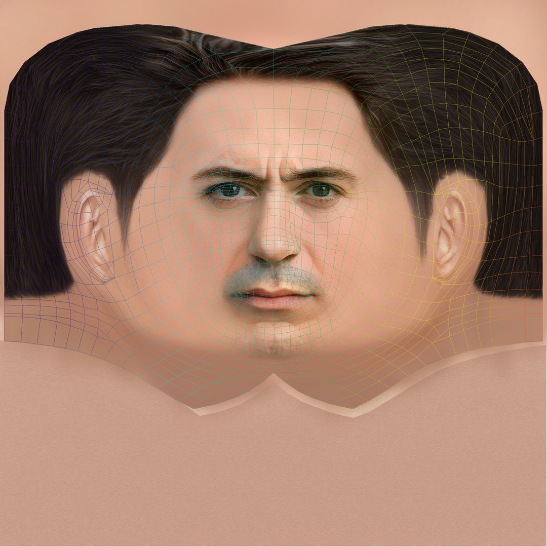 Robert Downey Jr Head - Low Poly Head For Game 3D Model - TurboSquid ...