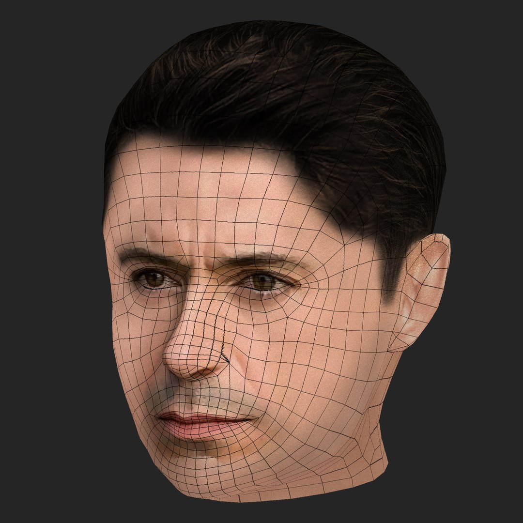 Robert Downey Jr Head - Low poly head for game 3D model - TurboSquid ...