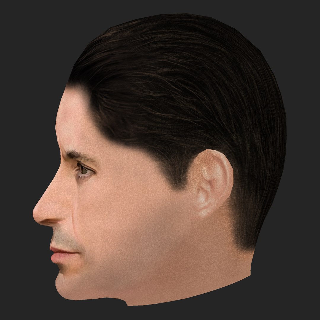 Robert Downey Jr Head - Low poly head for game 3D model - TurboSquid ...