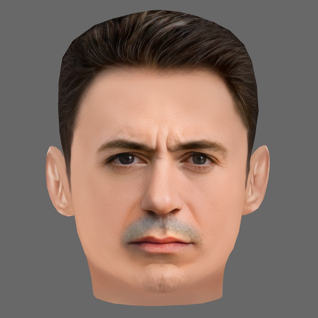 Robert Downey Jr Head - Low Poly Head For Game 3D Model - TurboSquid ...