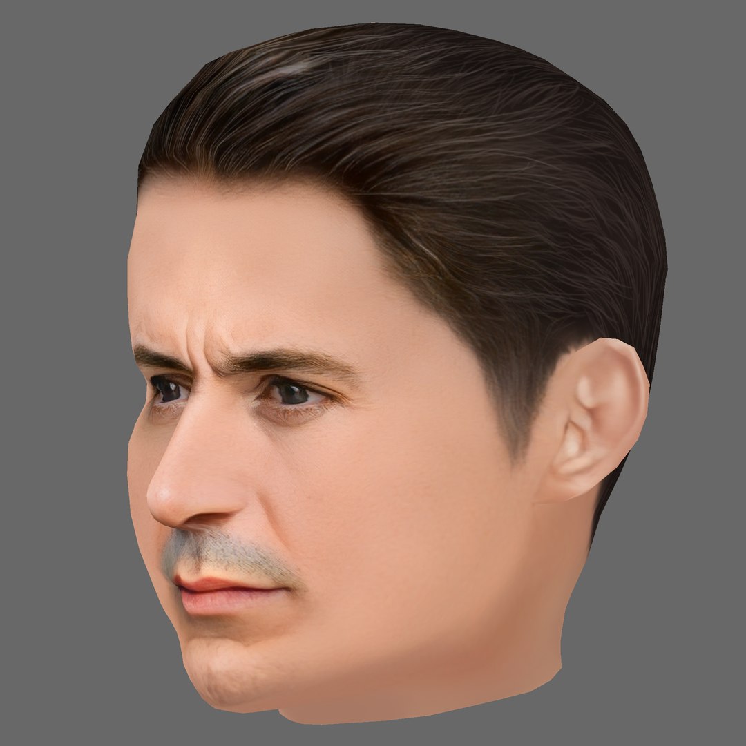 Robert Downey Jr Head - Low Poly Head For Game 3D Model - TurboSquid ...