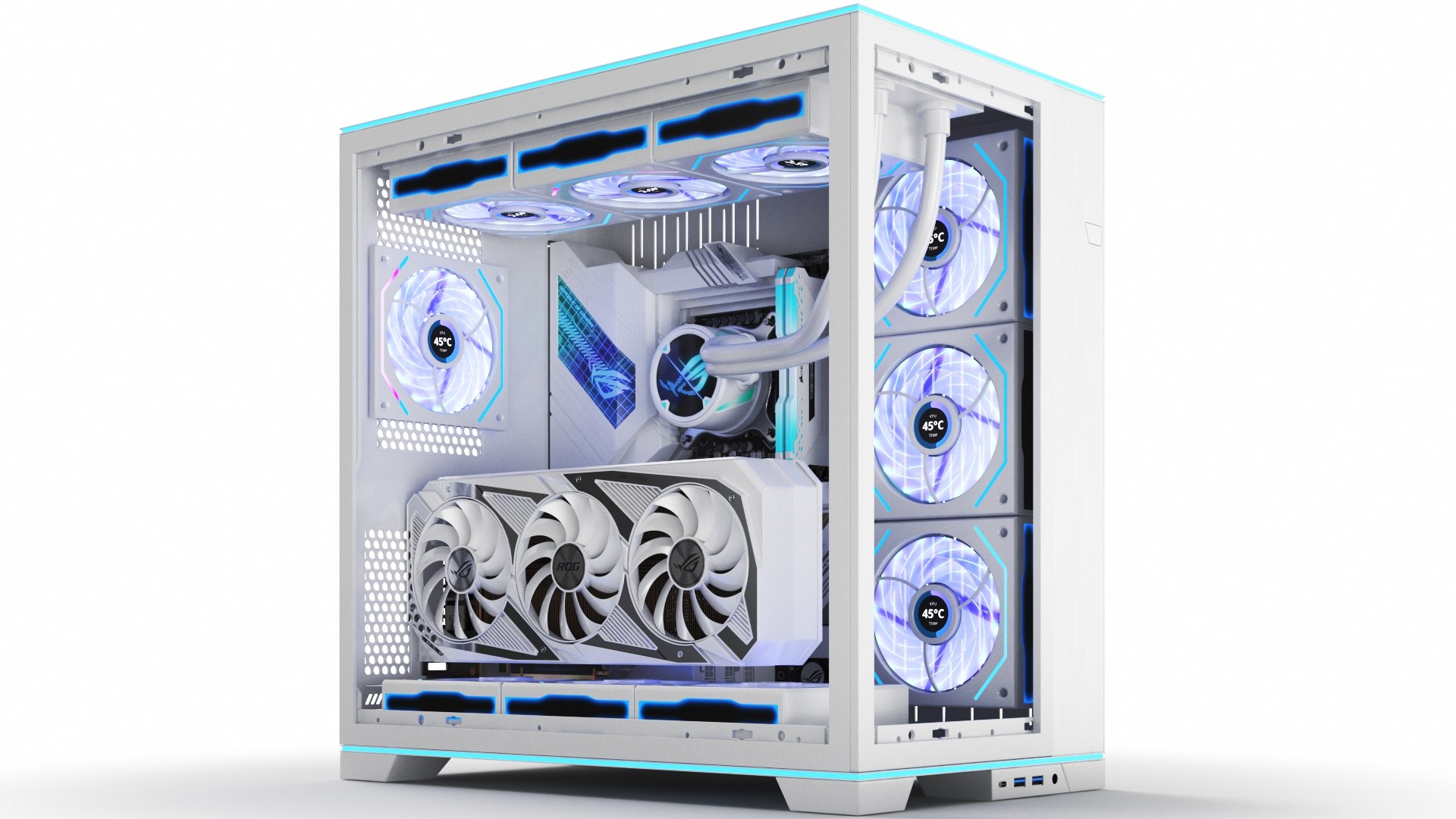Full Detailed White Computer Tower Case 2 3D - TurboSquid 2297883
