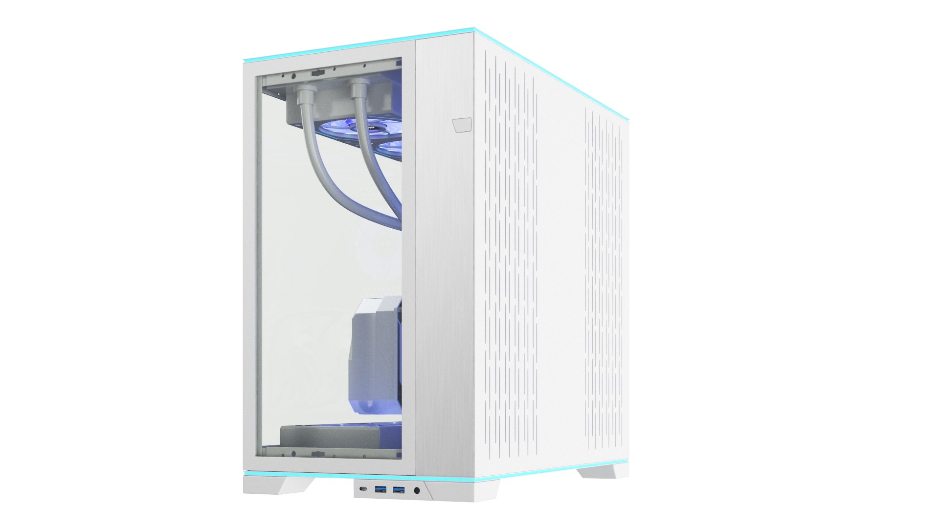 Full Detailed White Computer Tower Case 2 3D - TurboSquid 2297883