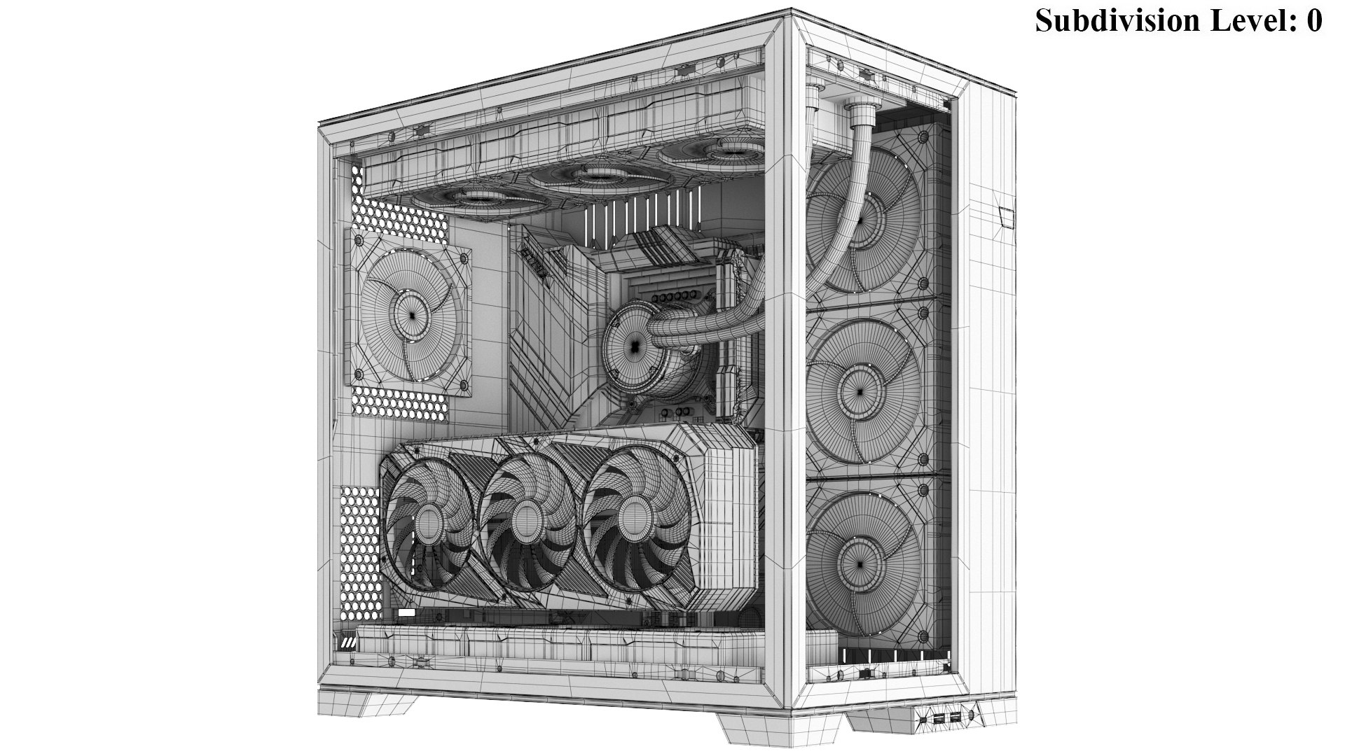 Full Detailed White Computer Tower Case 2 3D - TurboSquid 2297883