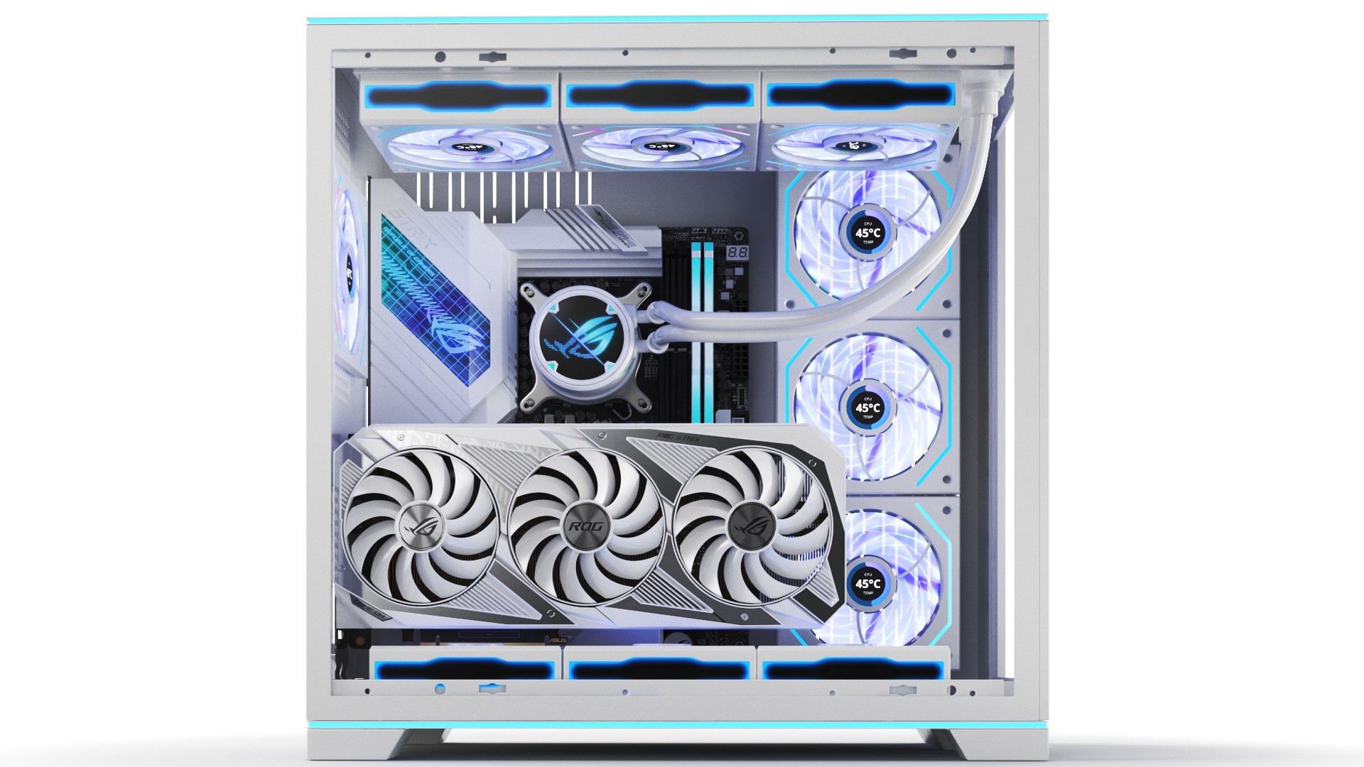 Full Detailed White Computer Tower Case 2 3D - TurboSquid 2297883