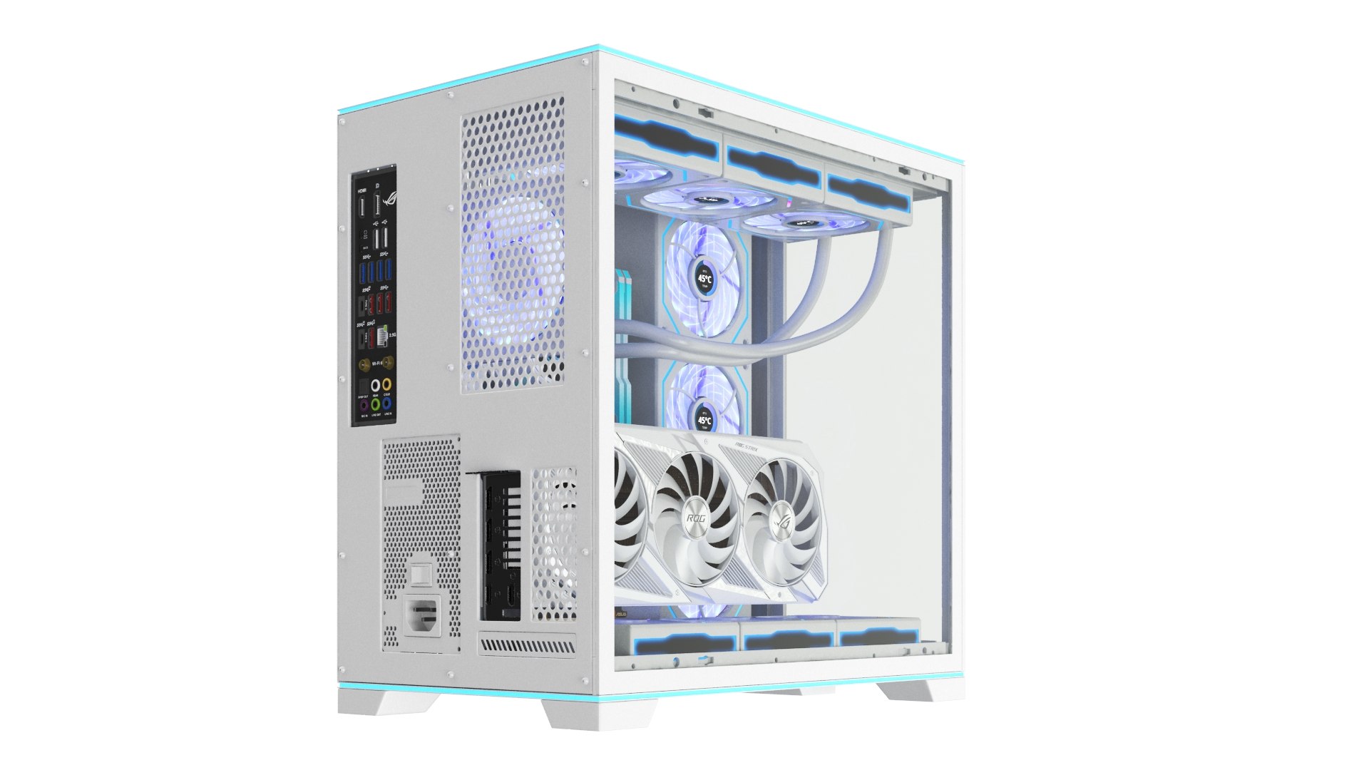 Full Detailed White Computer Tower Case 2 3D - TurboSquid 2297883