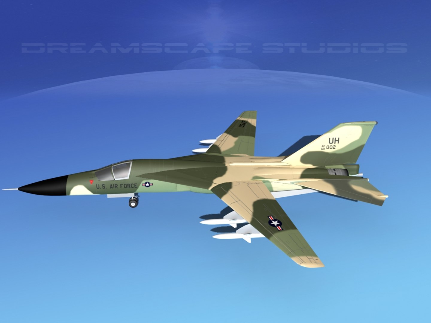 General F-111 Aardvark Bomber 3d Model