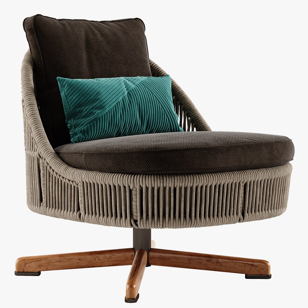 Minotti Sendai Cord Armchair 3D Model - TurboSquid 2144200