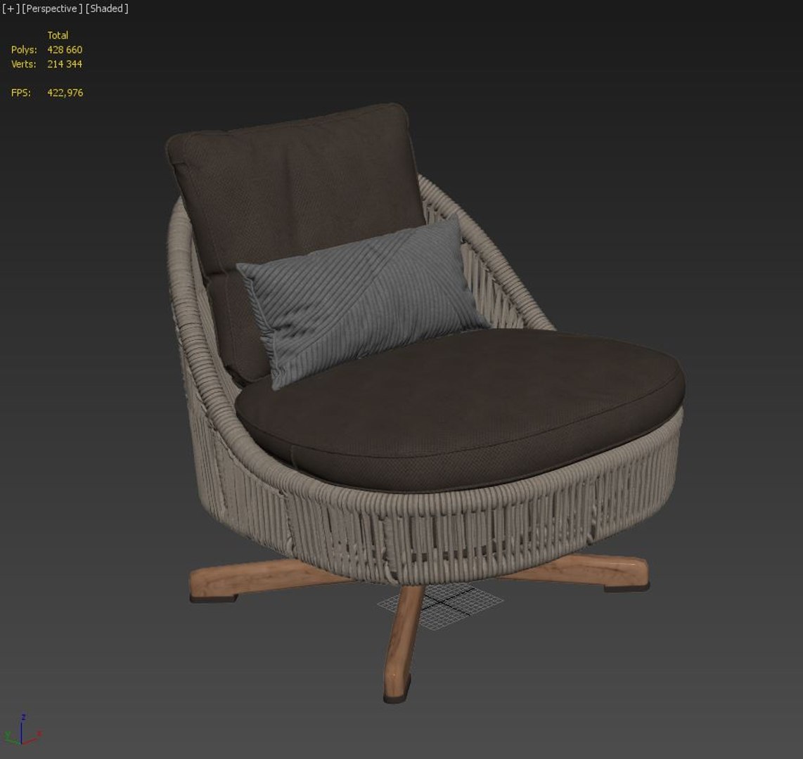 Minotti Sendai Cord Armchair 3D Model - TurboSquid 2144200