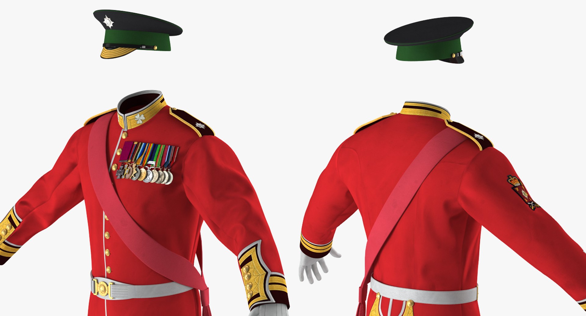 3d irish guard sergeant rigged model
