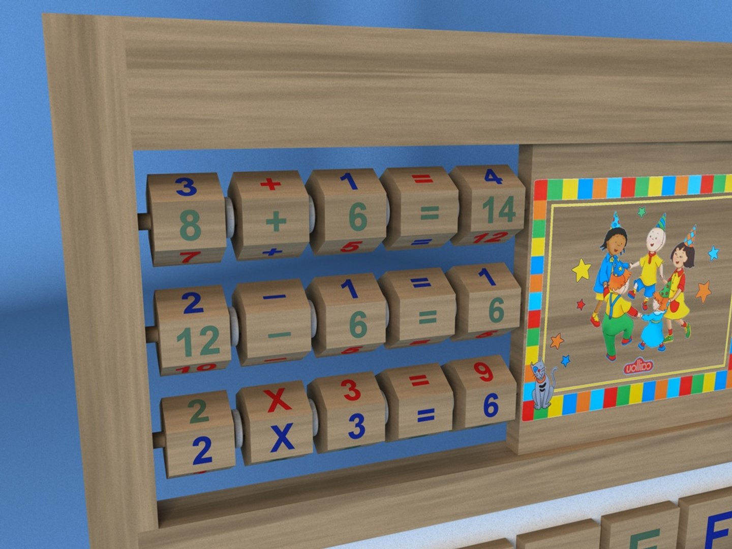 Caillou Abacus Wood 3d Model