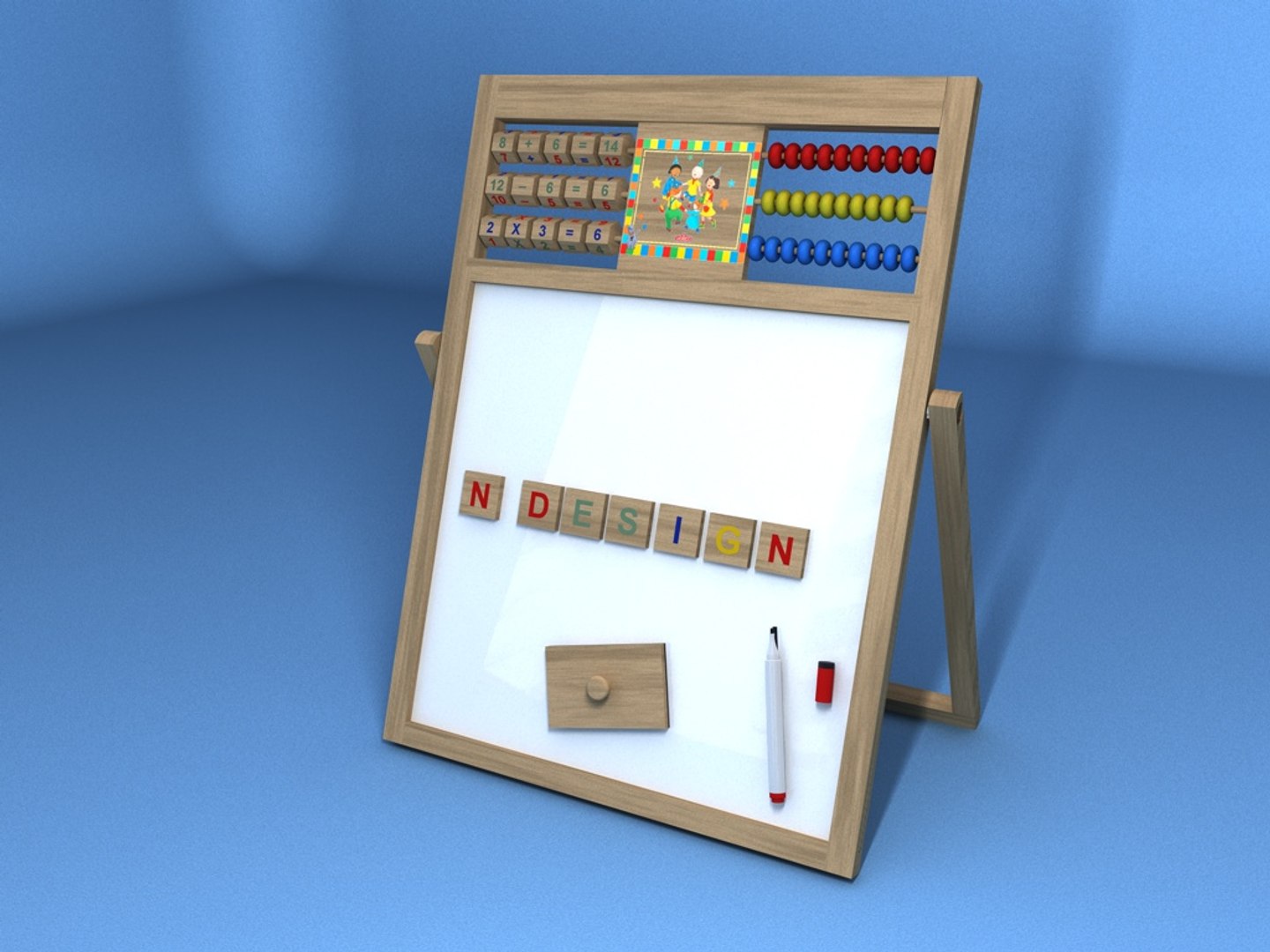 Caillou Abacus Wood 3d Model