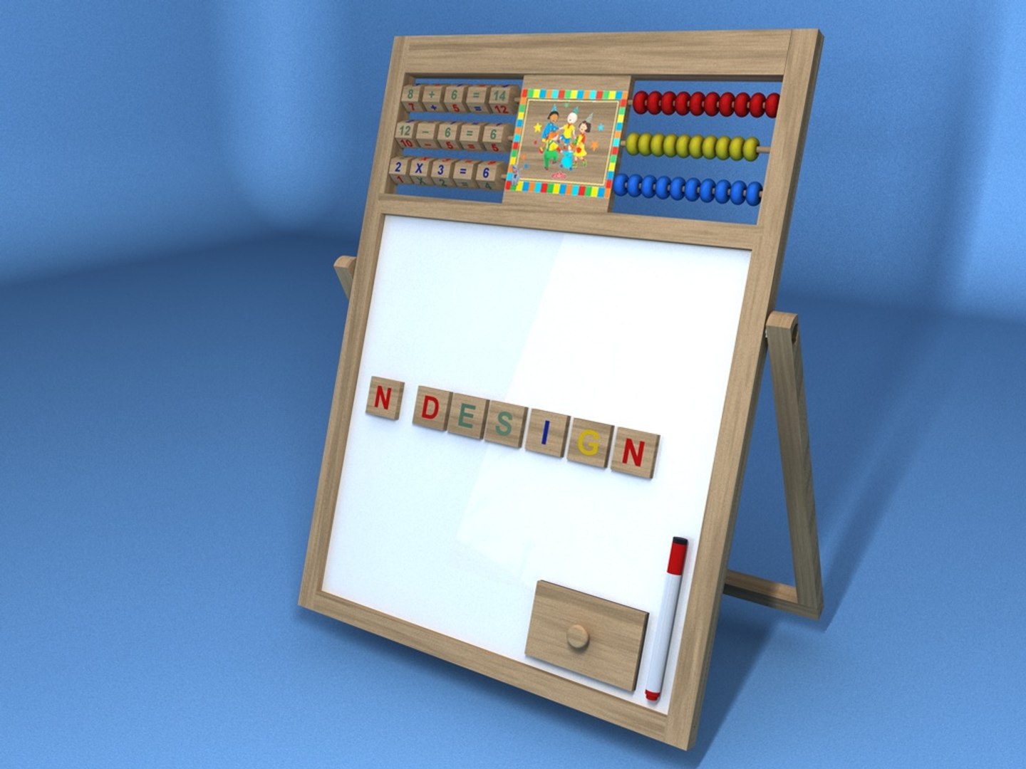Caillou Abacus Wood 3d Model