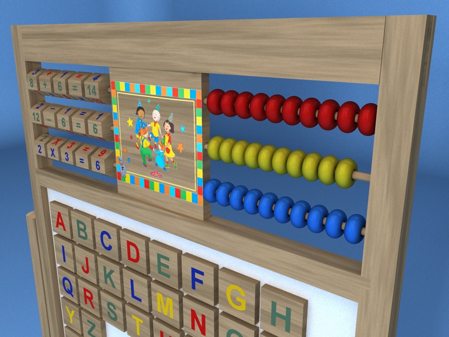 Caillou Abacus Wood 3d Model