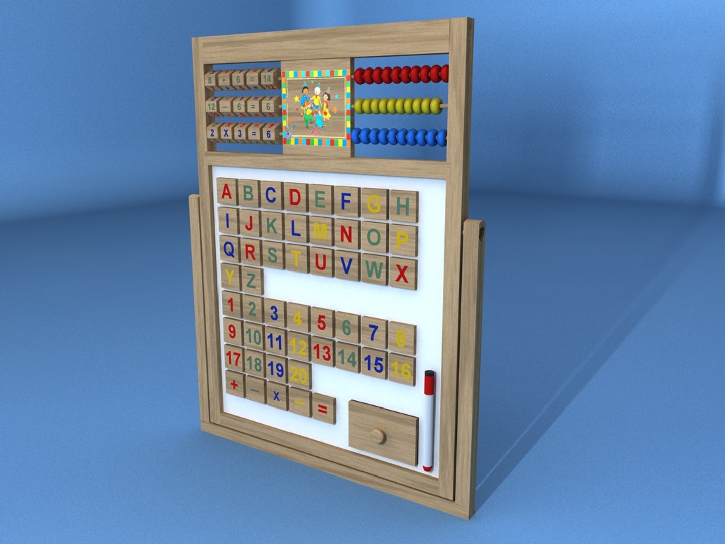 Caillou Abacus Wood 3d Model