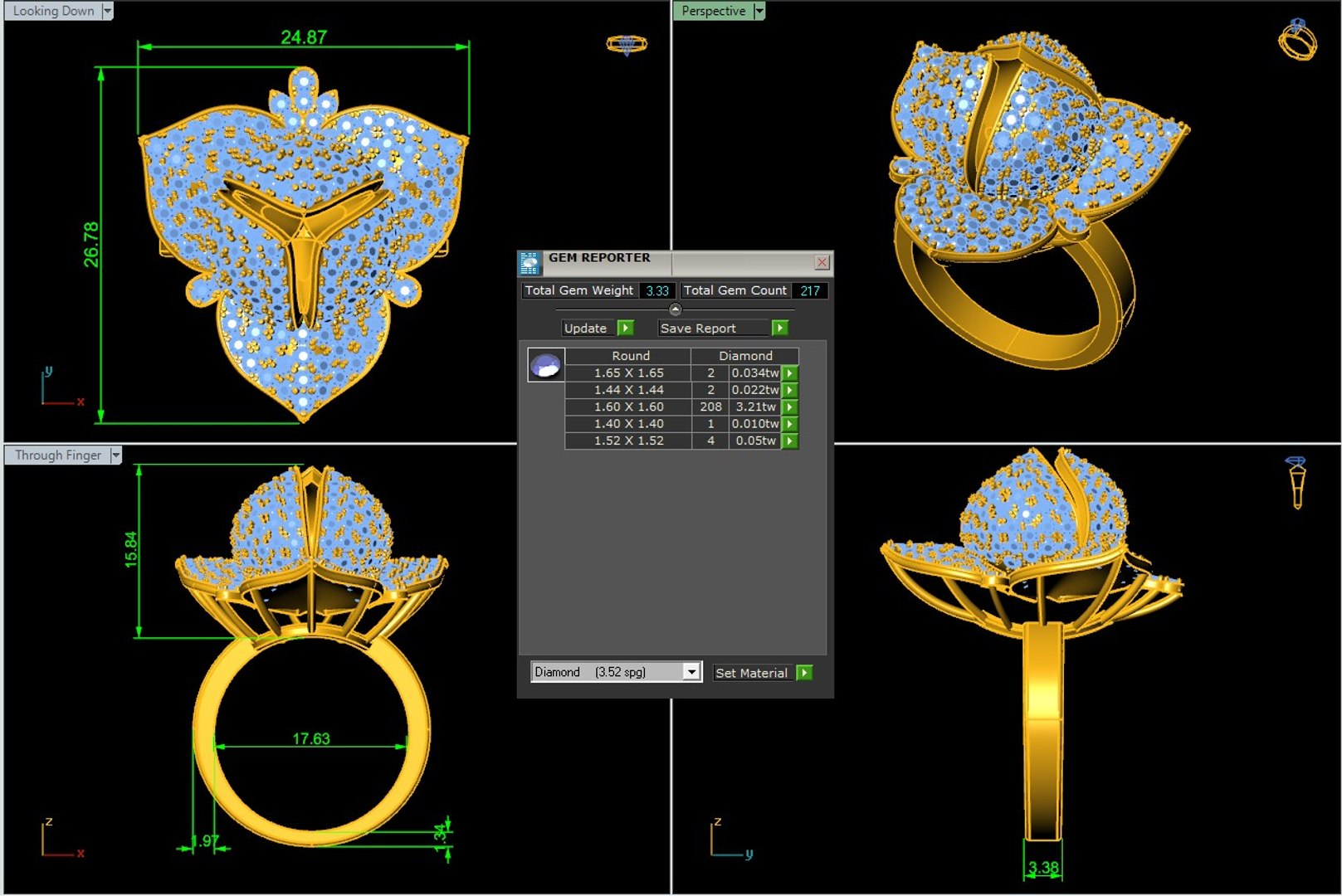 3D Romdul Diamond Ring model - TurboSquid 2076659