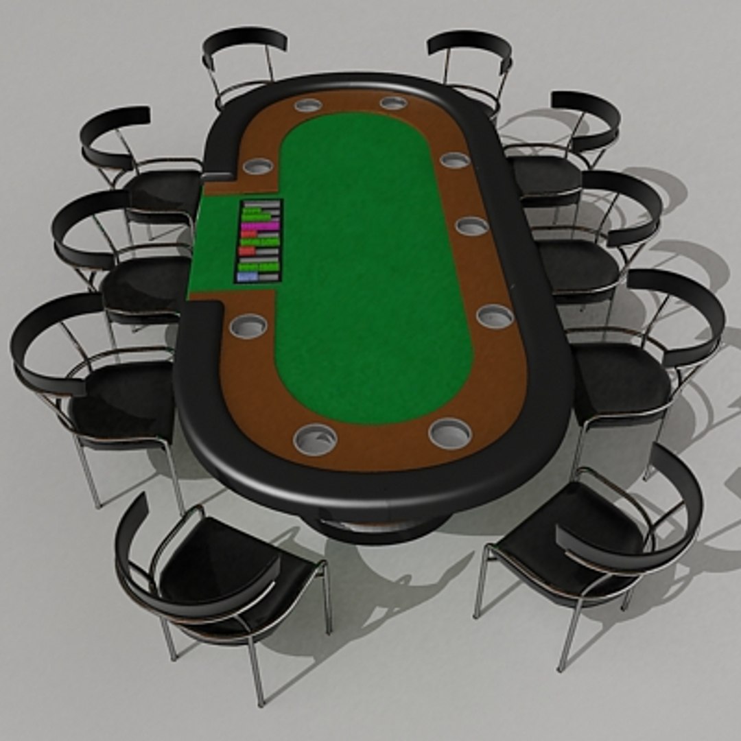 3d poker table model