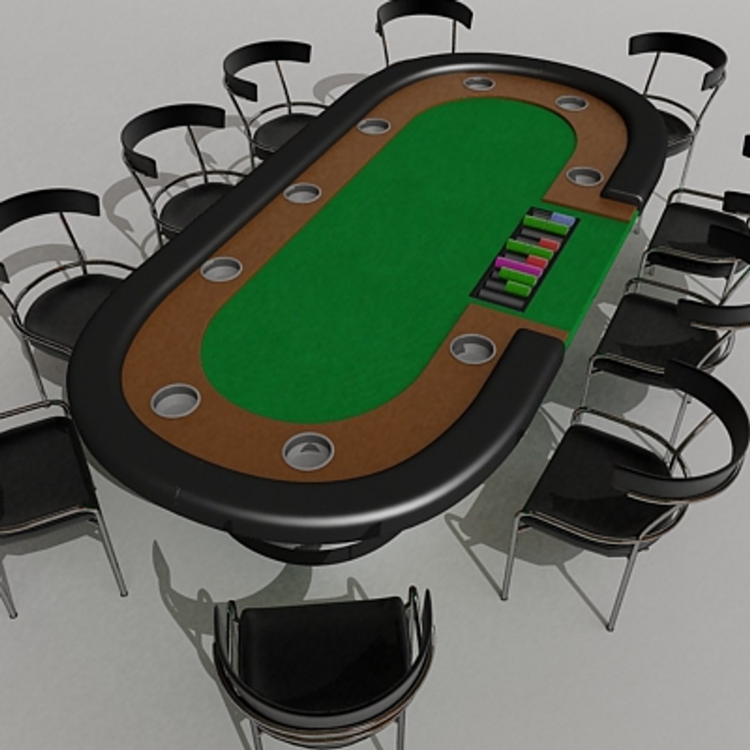 3d poker table model