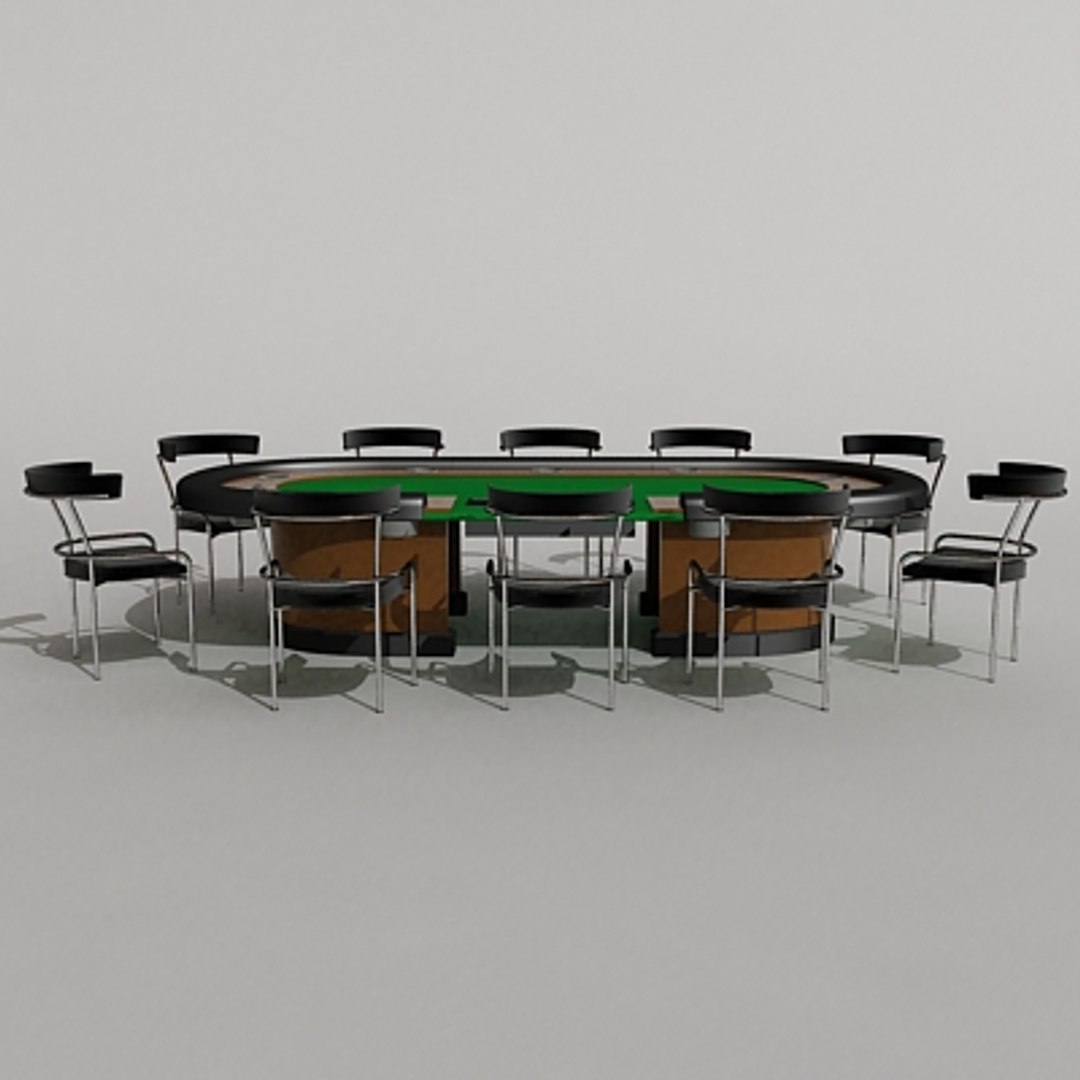 3d poker table model