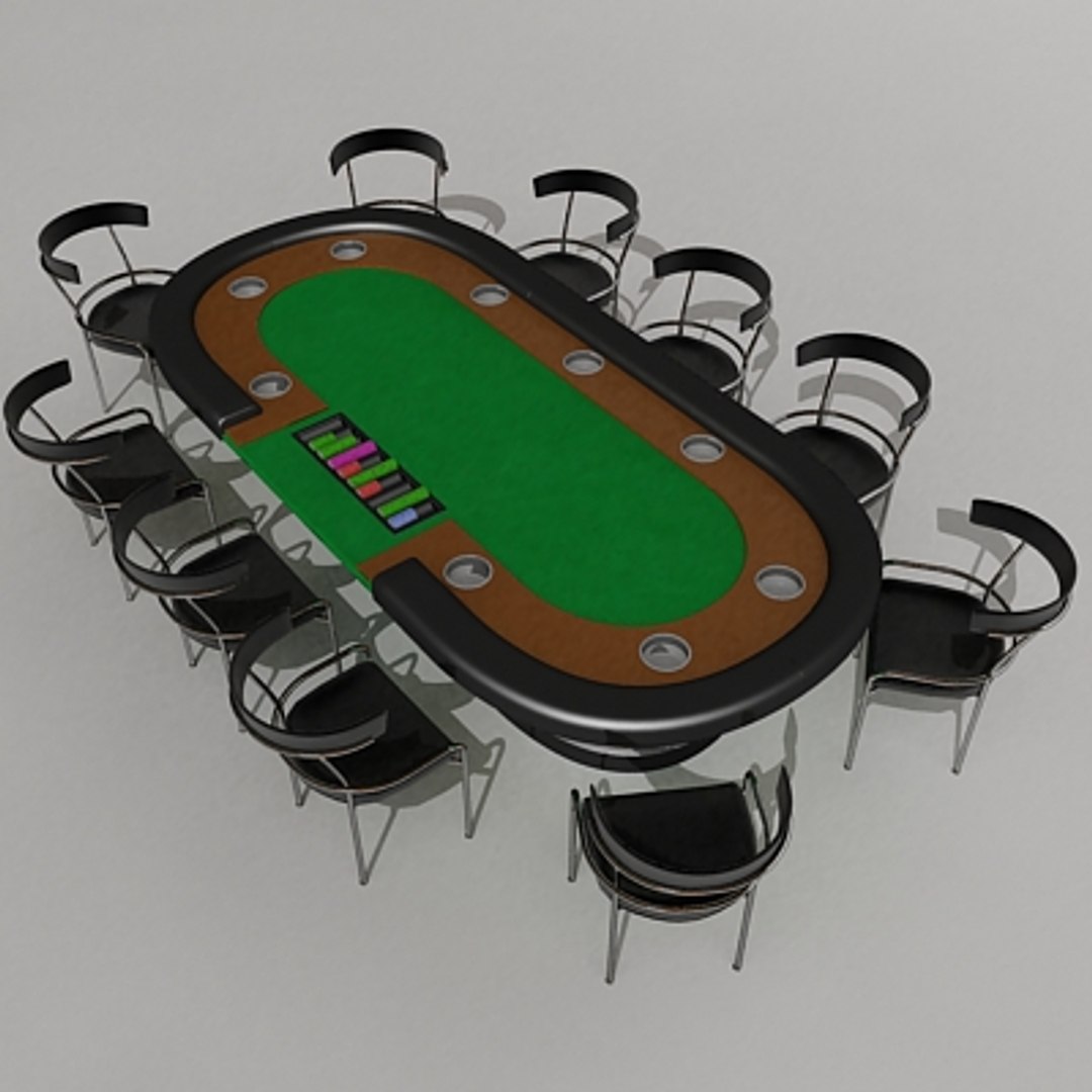 3d poker table model