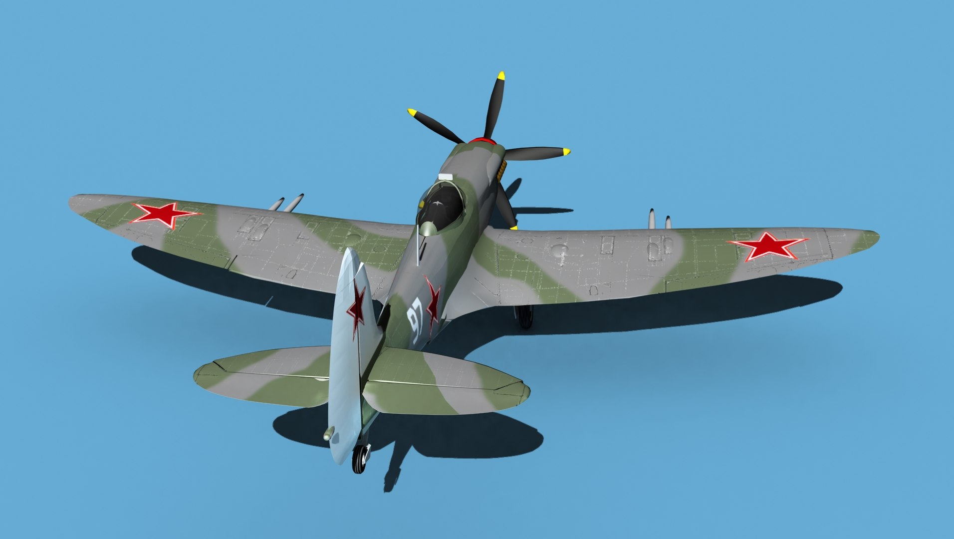 Supermarine Spitfire Mk XXII V21 Soviet Union 3D Model - TurboSquid 1925755