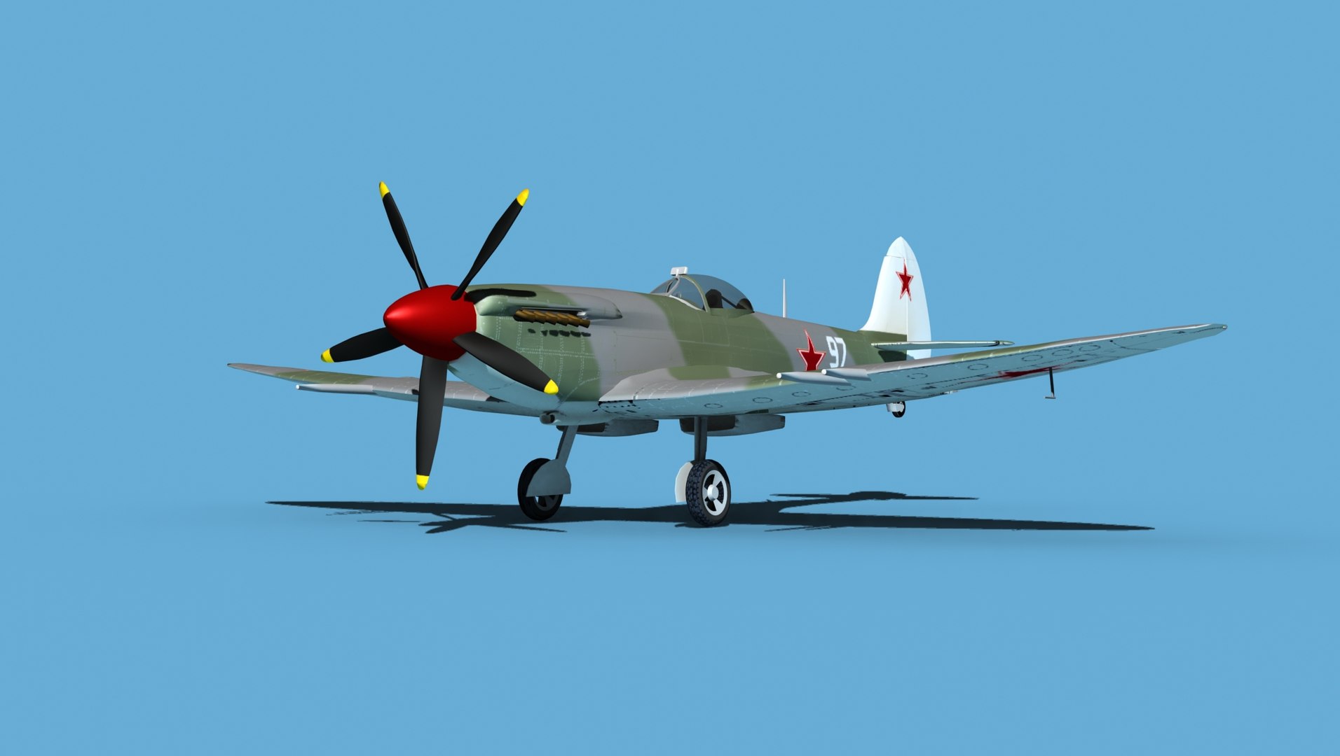 Supermarine Spitfire Mk XXII V21 Soviet Union 3D Model - TurboSquid 1925755