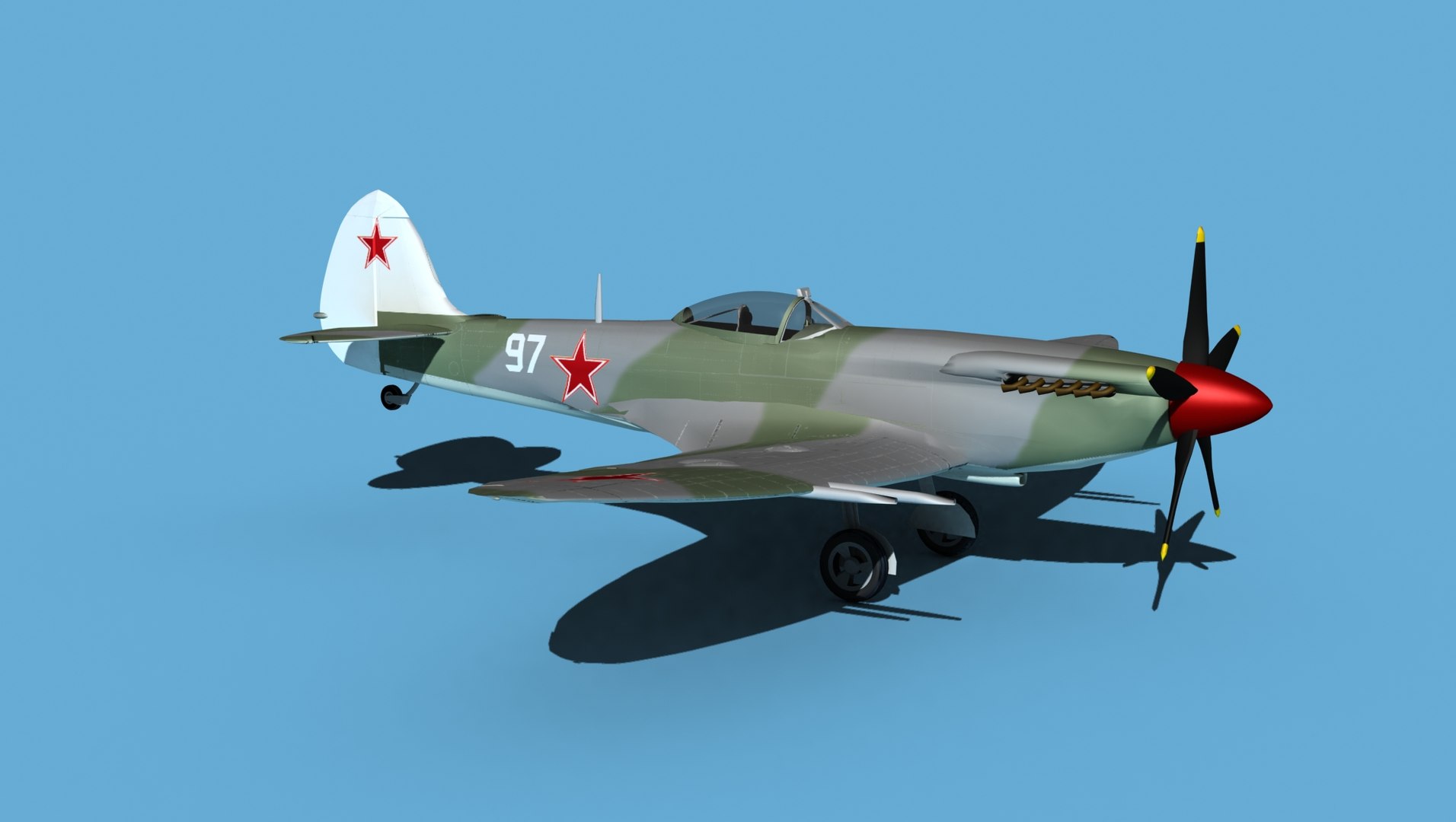 Supermarine Spitfire Mk XXII V21 Soviet Union 3D Model - TurboSquid 1925755