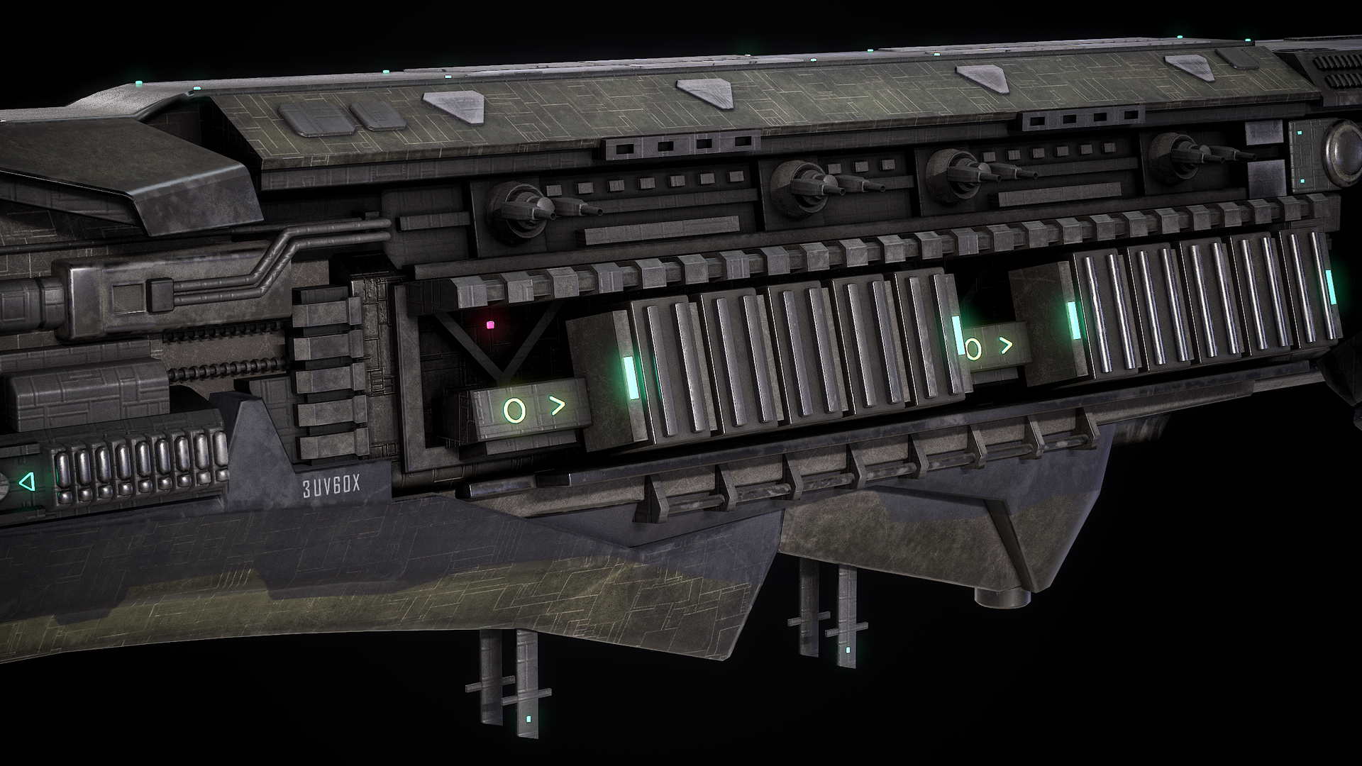 Sci Fi Capital Destroyer Spaceship Rigged 3D - TurboSquid 1726578
