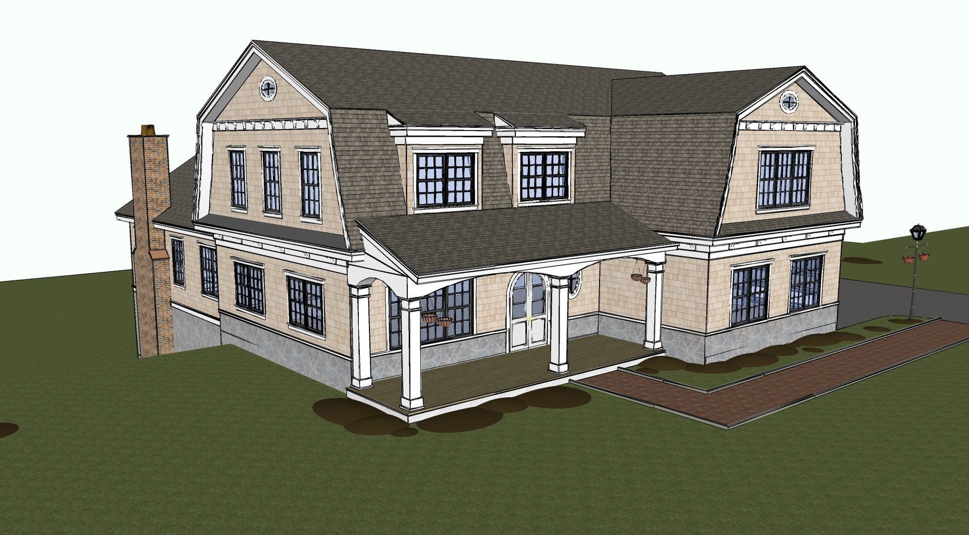 House Built On A Hill Detailed 3D Model - TurboSquid 2141645