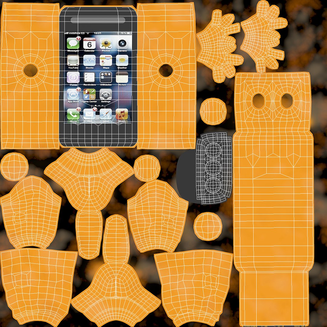 Mobile Phone Advertising Costume Orange A-pose 3D model - TurboSquid ...
