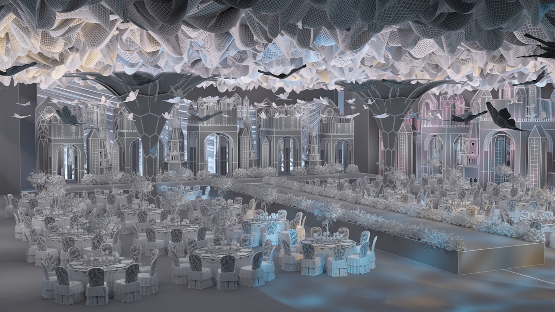 3D Wedding Banquet Hall 2 Model - TurboSquid 1915062