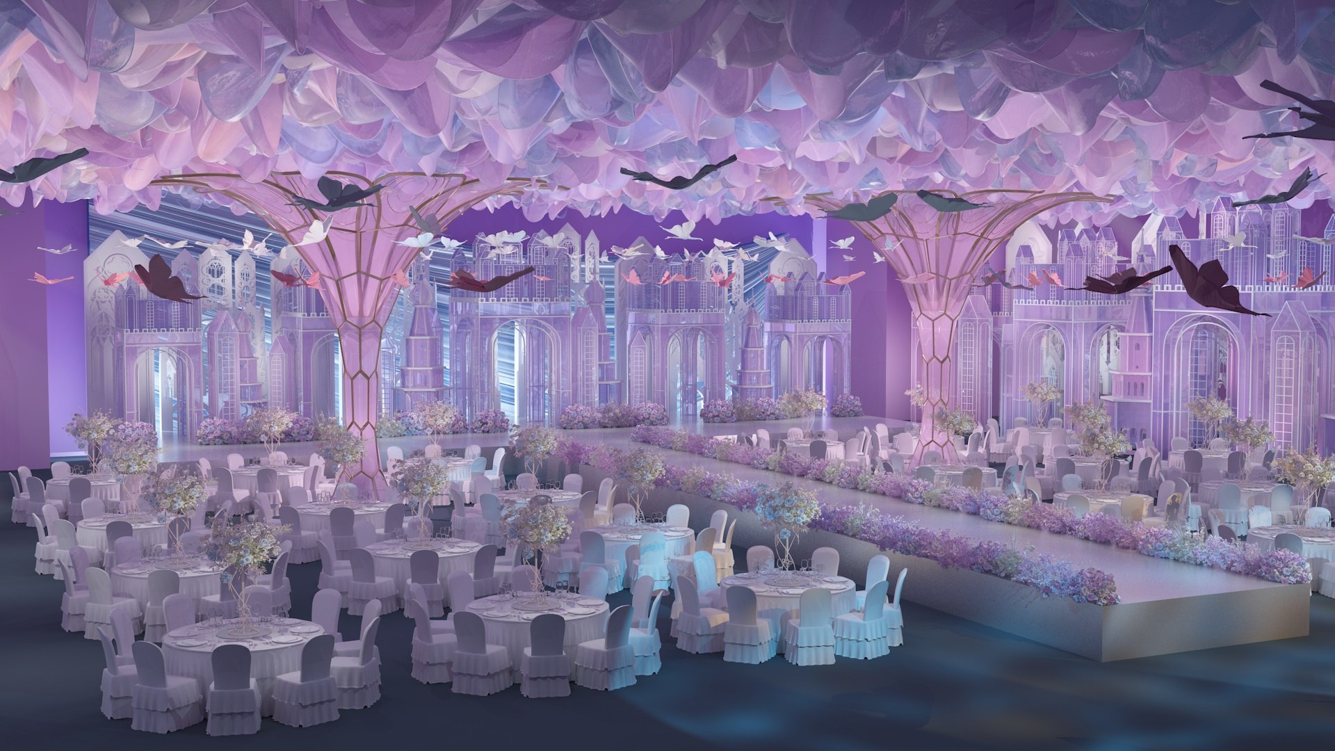 3D Wedding Banquet Hall 2 Model - TurboSquid 1915062