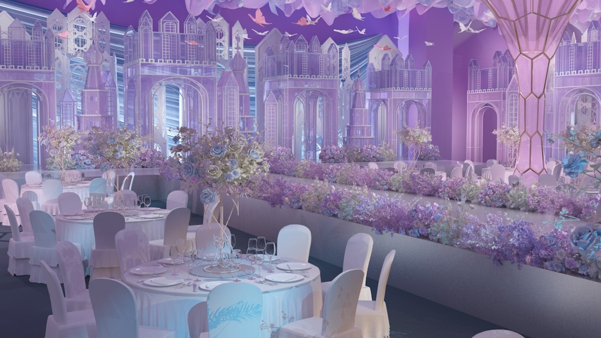 3D Wedding Banquet Hall 2 Model - TurboSquid 1915062