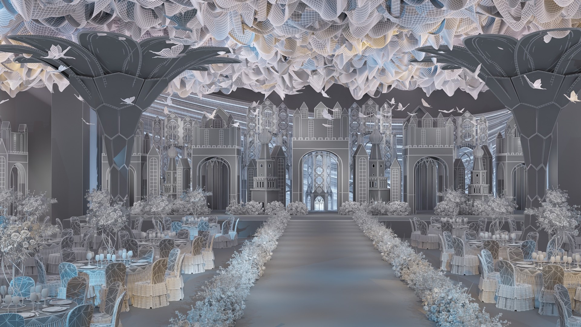 3D Wedding Banquet Hall 2 Model - TurboSquid 1915062