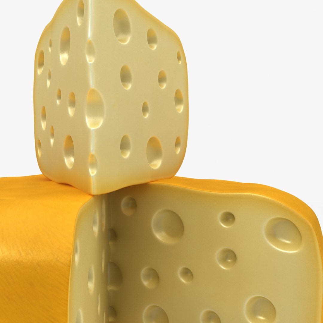3d Gouda Cheese Wheel Yellow