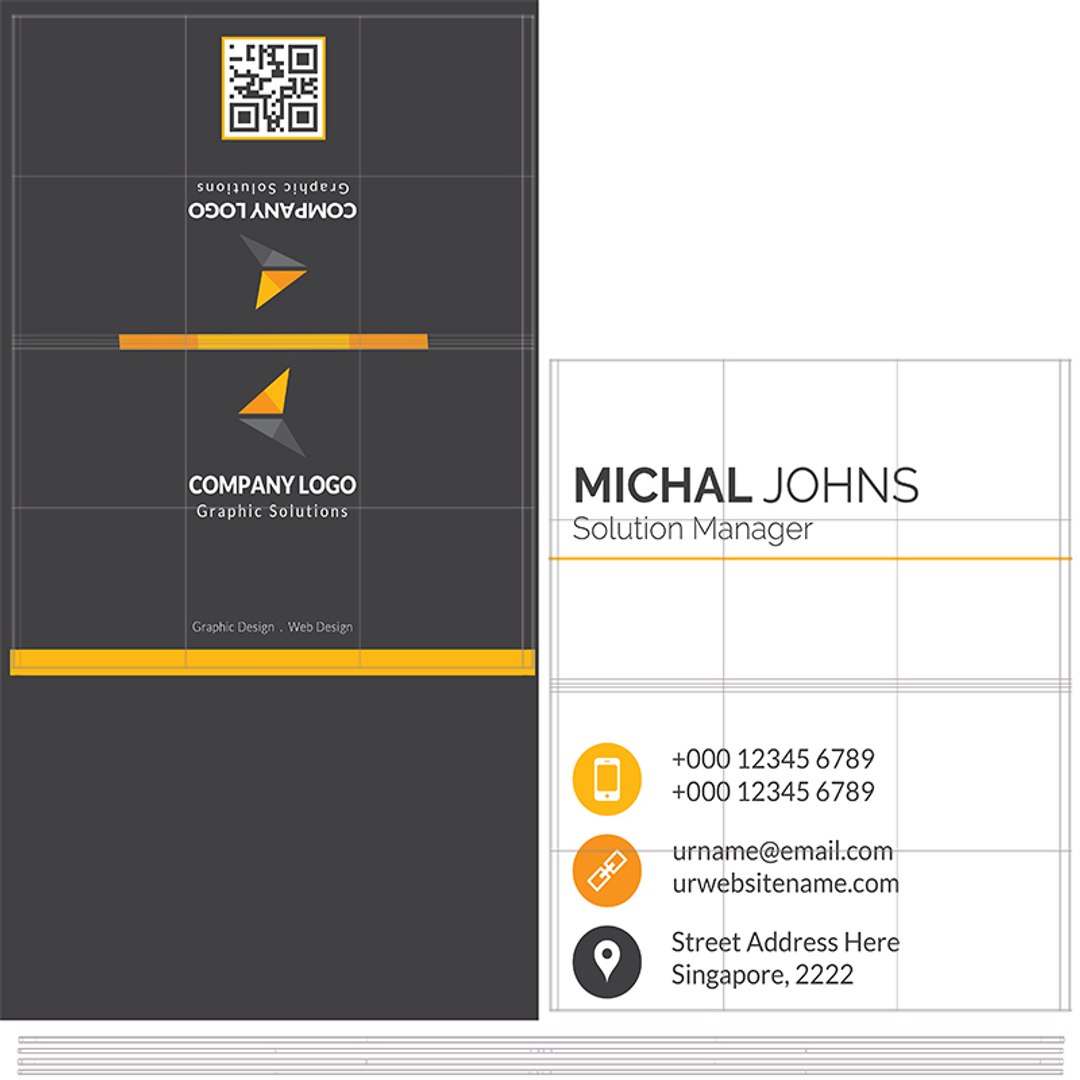 Folded Portrait Business Card 3D Model - TurboSquid 1507037