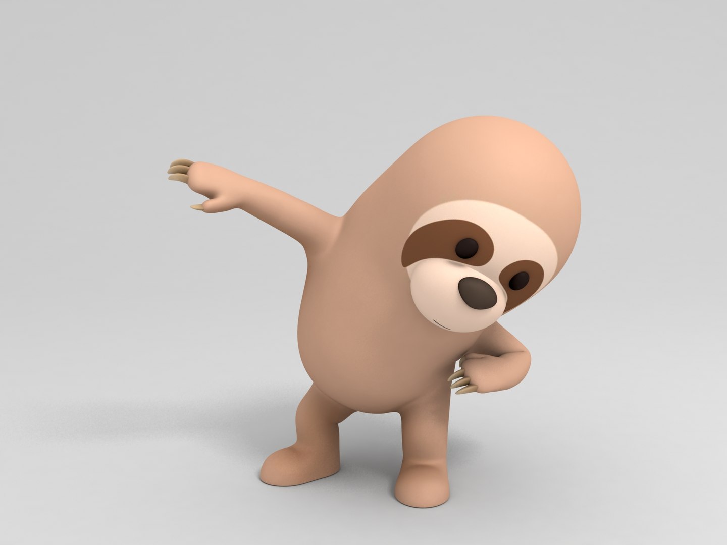 Rigged Sloth Cartoon 3D Model - TurboSquid 1294113
